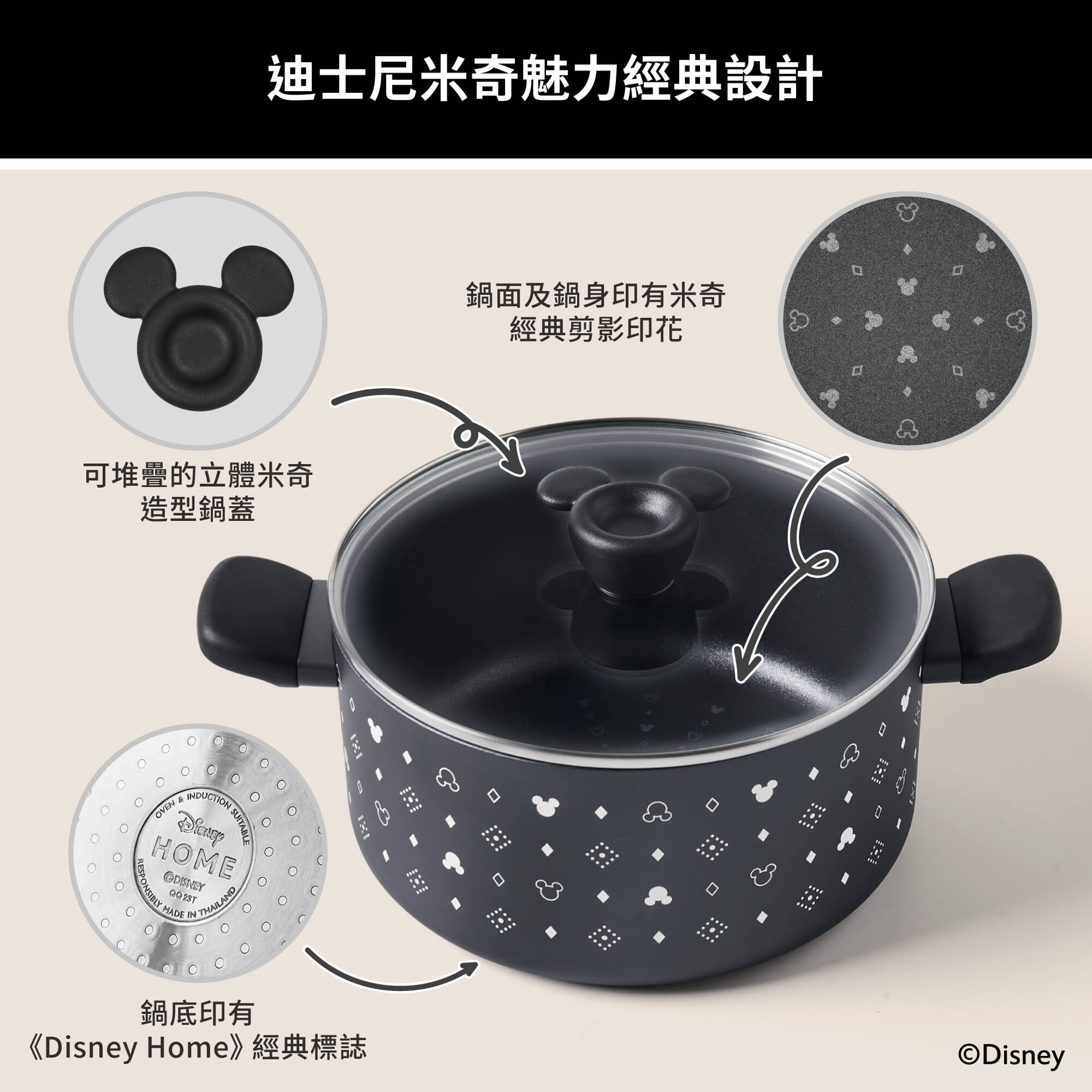 迪士尼有蓋不黏燜煮鍋 24CM/5.2L – Pots & Pans by Meyer International (HK)